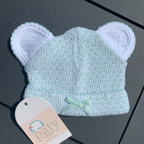 Paty | Accessories | New Paty Infant Baby Green Waffle Bear Hat | Poshmark